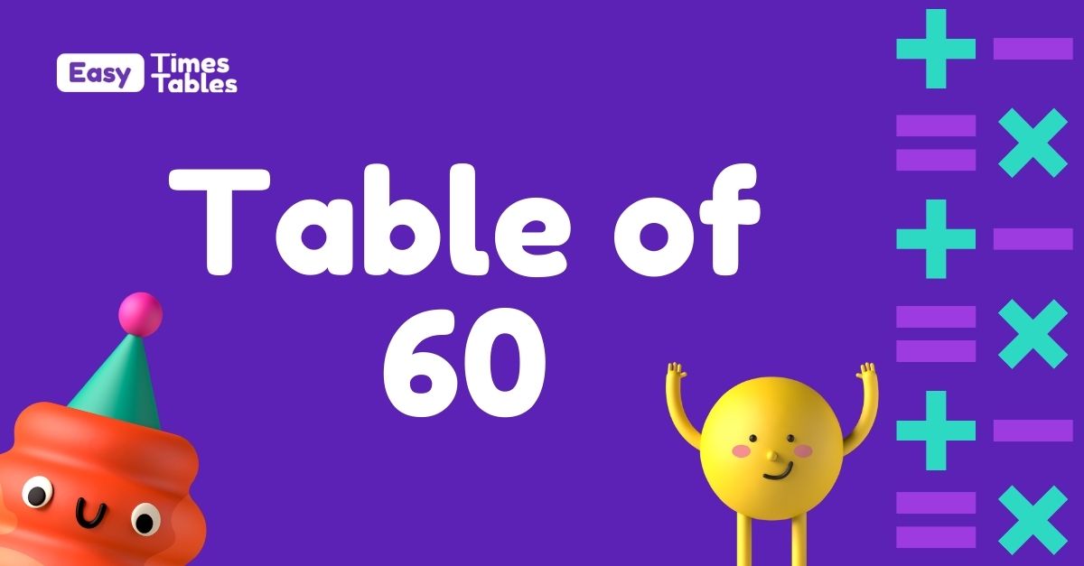 52 Times table - Multiplication table of 52 for children